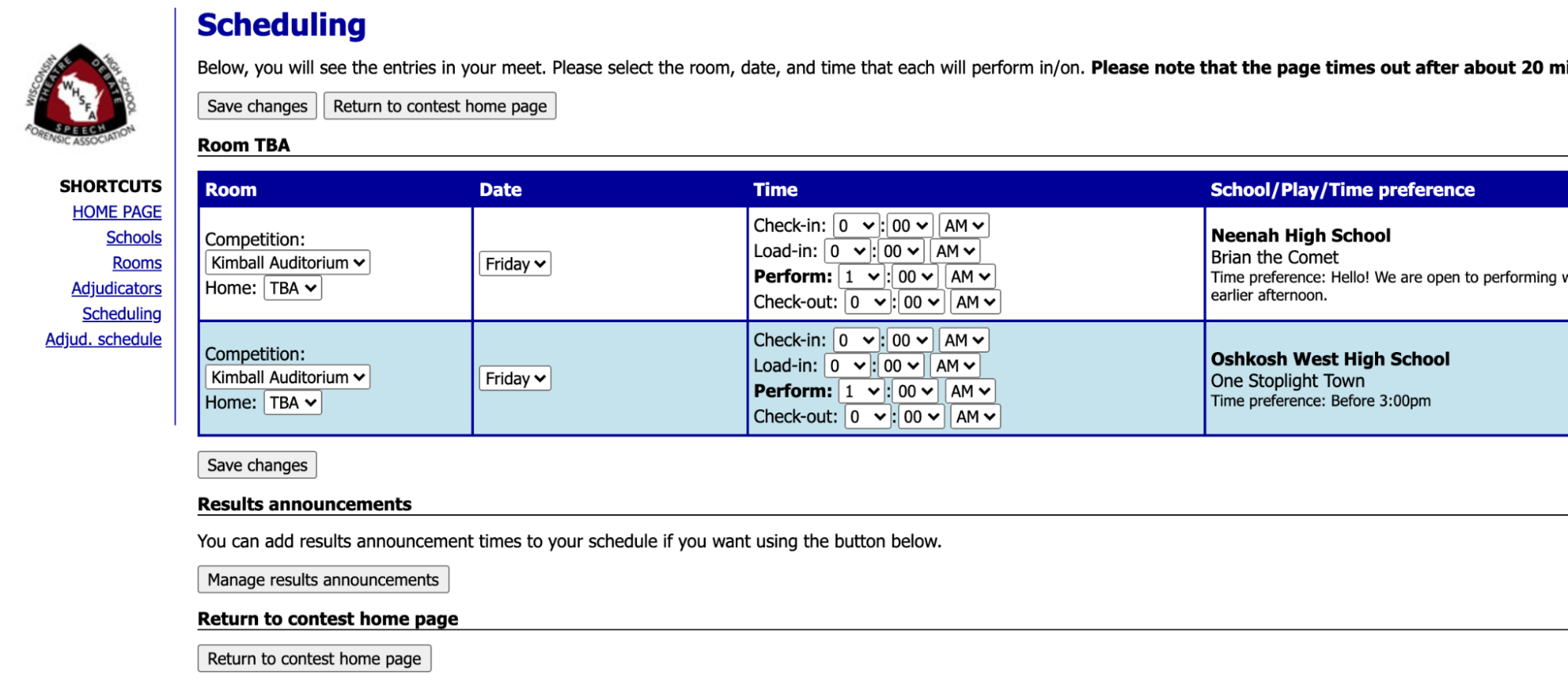 Theatre Festival Manager Resources – WISDAA Home